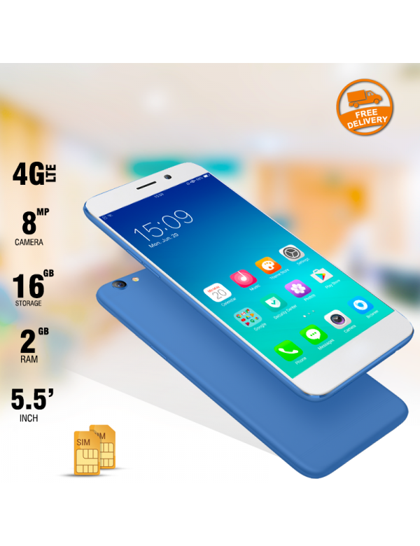 Invens D6 Smartphone, 4G / LTE, Dual Sim, Dual Camera, Blue