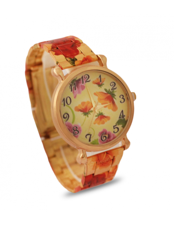 Qmax Fancy Watch For Women, NB66, Gold