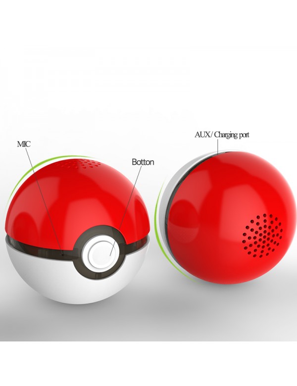 Portable Pokemon Go Design Pokeball Wireless Bluetooth Speaker, BS658